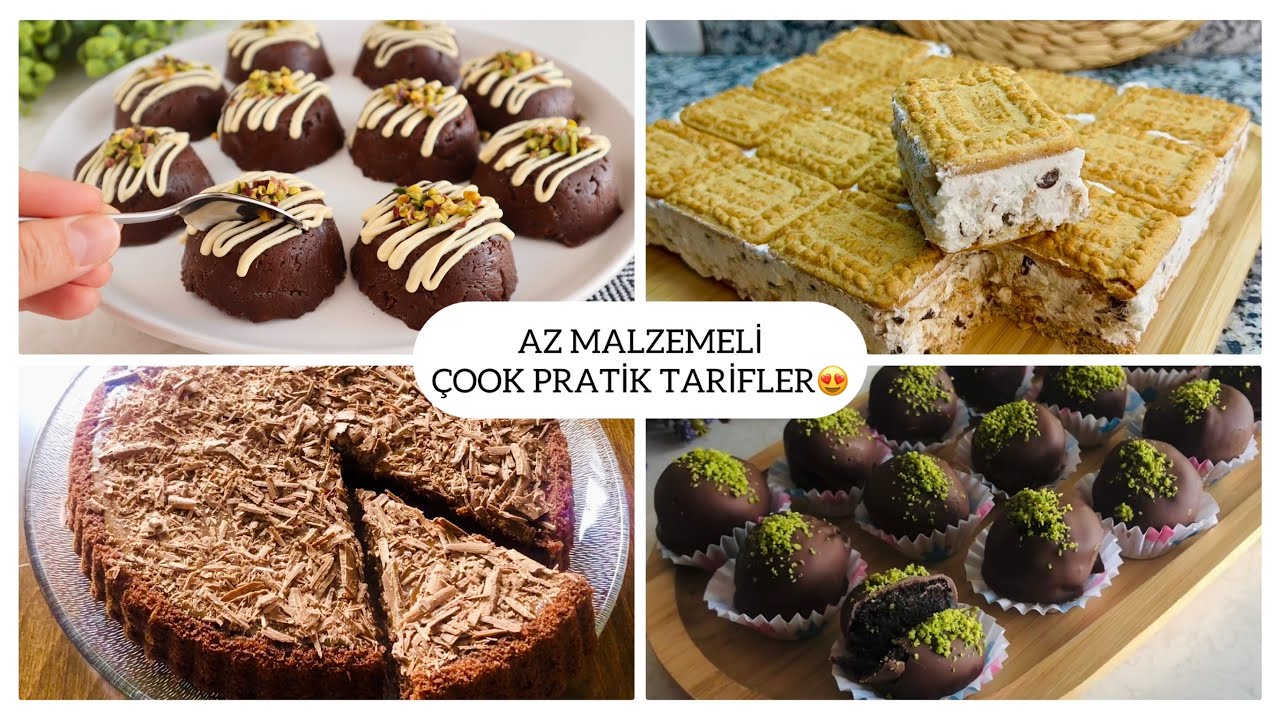 EN KOLAY BEŞ ÇAYI TATLI TARİFLERİ😍MİSAFİR PRATİK TATLI PASTA TARİFLERİ ...