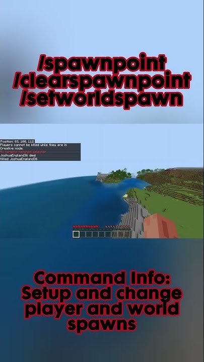 How to use the /spawnpoint /clearspawnpoint /setworldspawn commands in Minecraft Bedrock # ...
