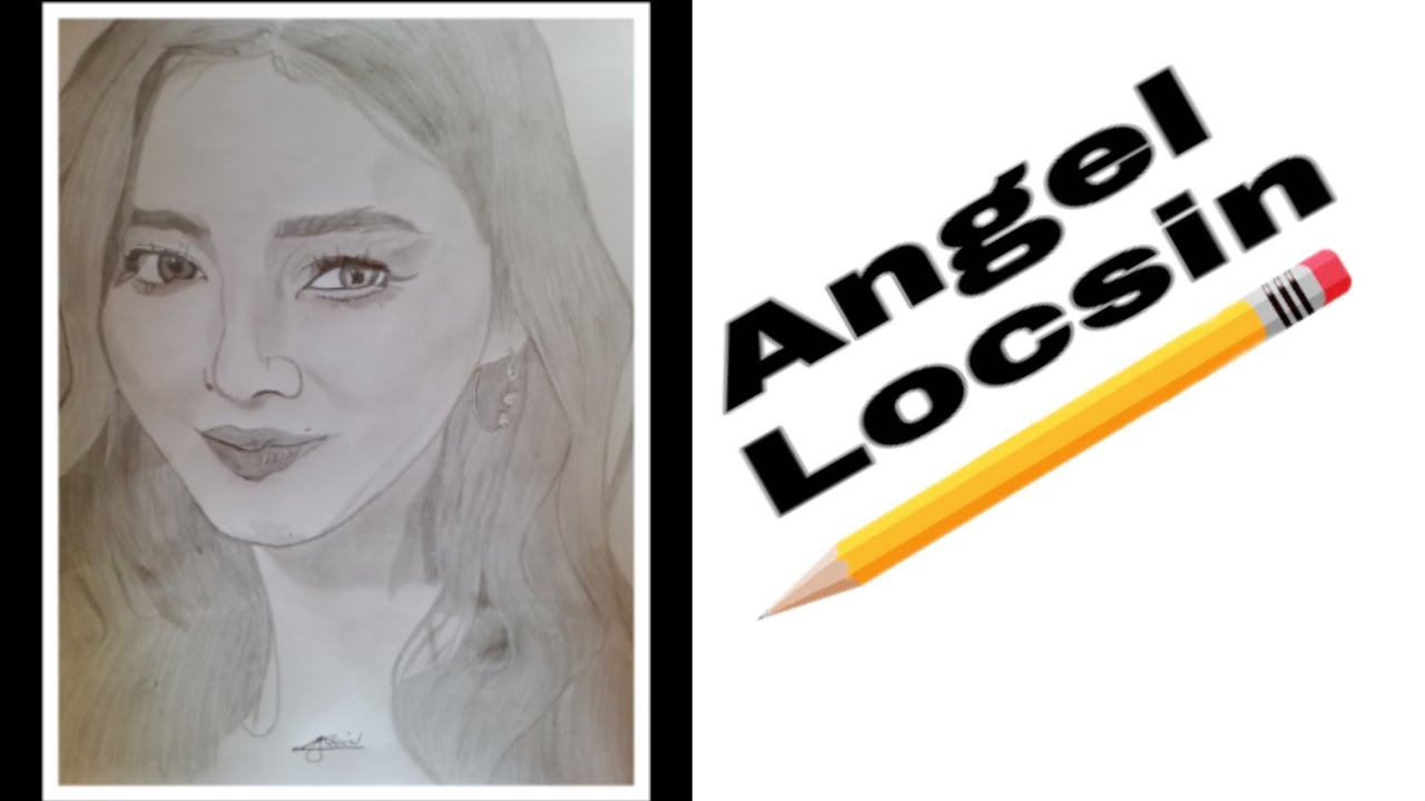 PENCIL DRAWING ANGEL LOCSIN (1Minute Drawing Presentation #5) | POPOL ...