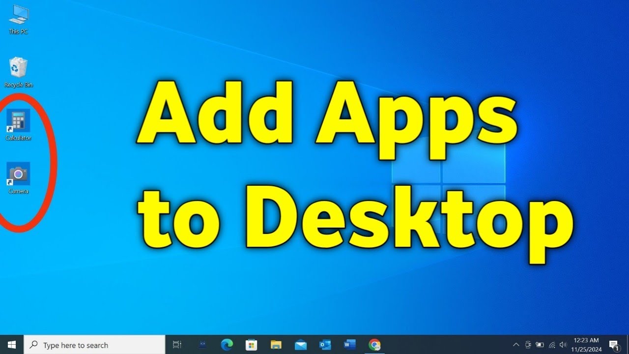 How To Add Apps To Desktop in Windows 10/11 - YouTube