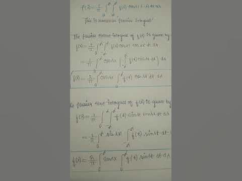 Fourier Integral Theorem🔥/ Mathematical Physics ️/ Engineering Mathematics🌻 - YouTube