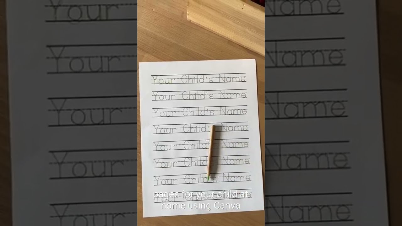 How To Make Name Tracing Sheets In Canva To Teach Your Child How To How To Make Name Tracing Sheets In Canva To Teach Your Child How To