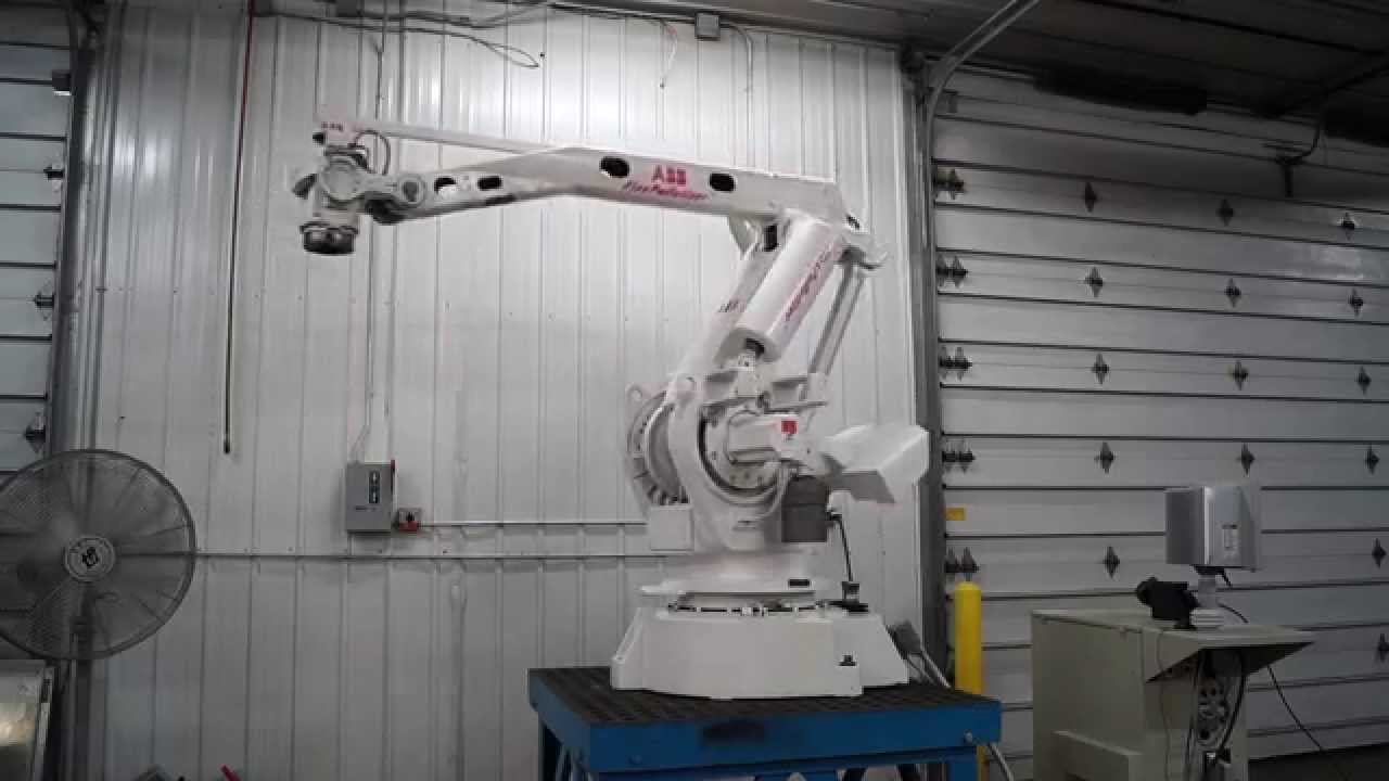 SCC Machinery, Inc's ABB Flexpicker IRB 640 1 Robot Test Video - YouTube