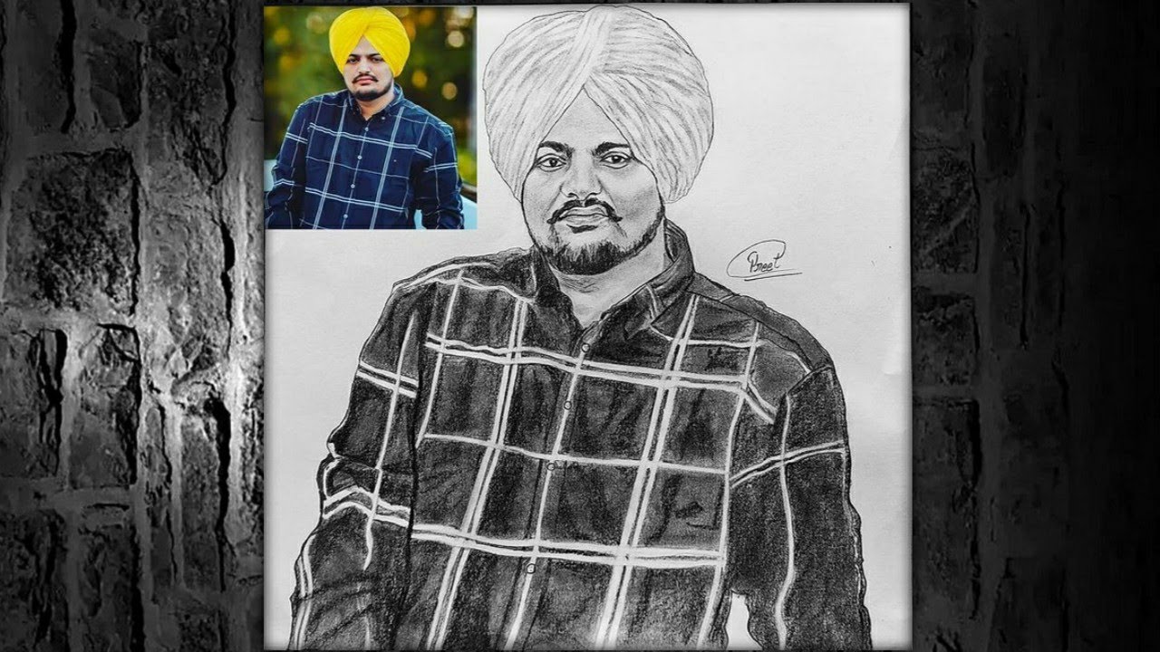 How To Make Sidhu Moose Wala Drawing/Sidhu Moose Wala Sketch ️ - YouTube
