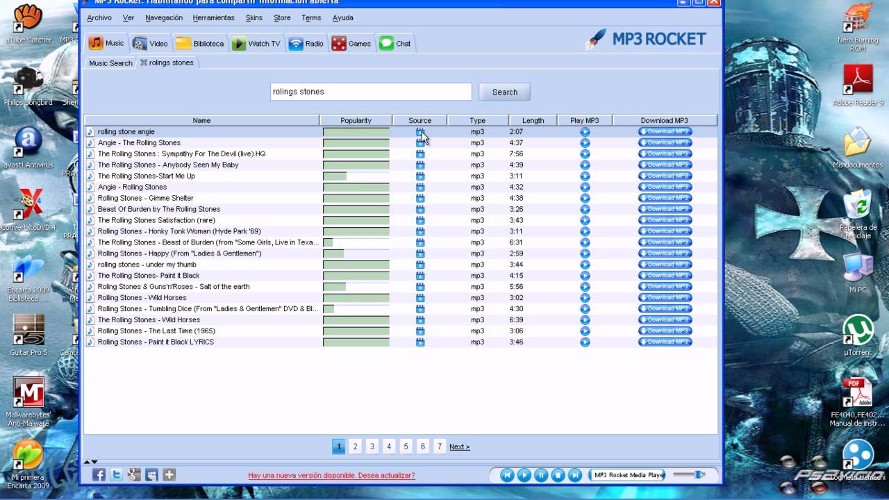 Como descargar musica gratis y ver television con mp3 Rocket - YouTube