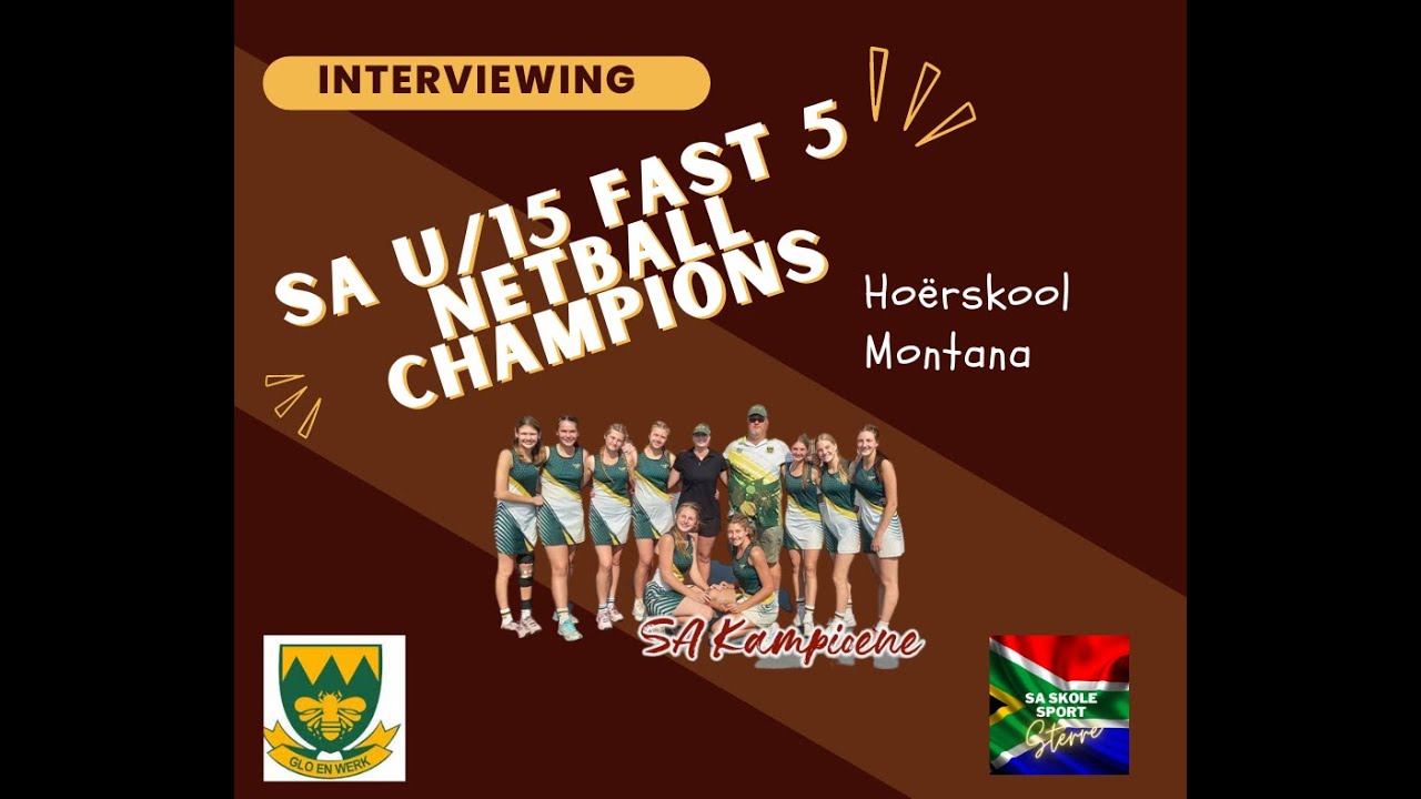 SA u/15 Fast 5 Netball Champions - Hoërskool Montana - YouTube