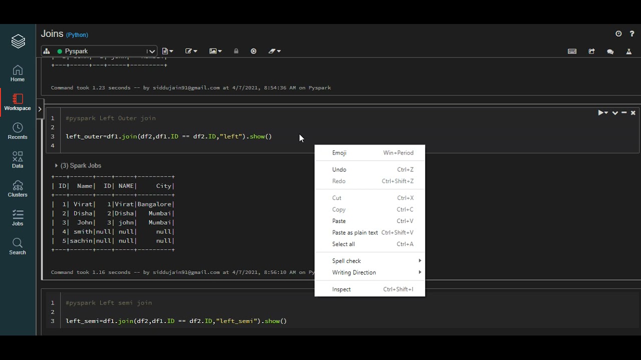 Pyspark Joins Tutorials YouTube Pyspark Joins Tutorials YouTube