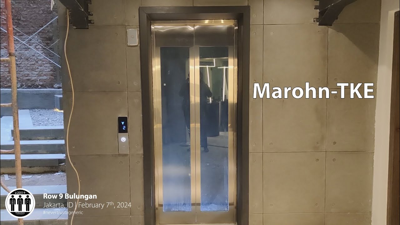 Brand New Marohn TKE MRL Scenic Lift / Elevator - Row 9 Bulungan, Jakarta - YouTube
