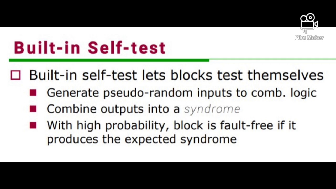 Built in self test (BIST) TESTING AND TESTABILITY - YouTube