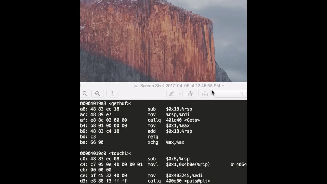 Buffer Overflow Lab Attack Lab Phase1 Youtube