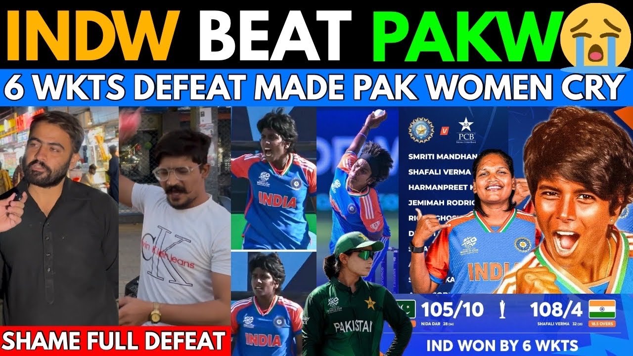 IND-W Beat PAK-W by 6 Wkts😭| Pak women crying after defeat Women T20 ...