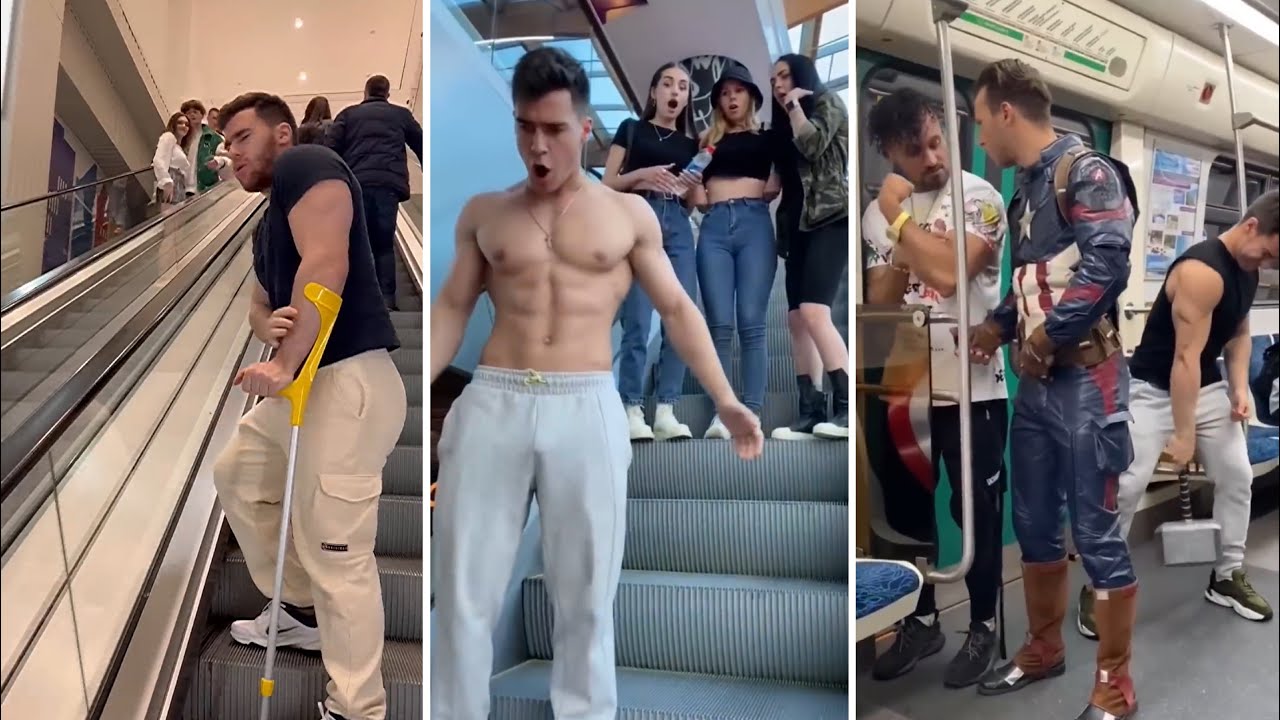 Extreme pranks from a bodybuilder/FITNESS/Prank/People's reaction ...