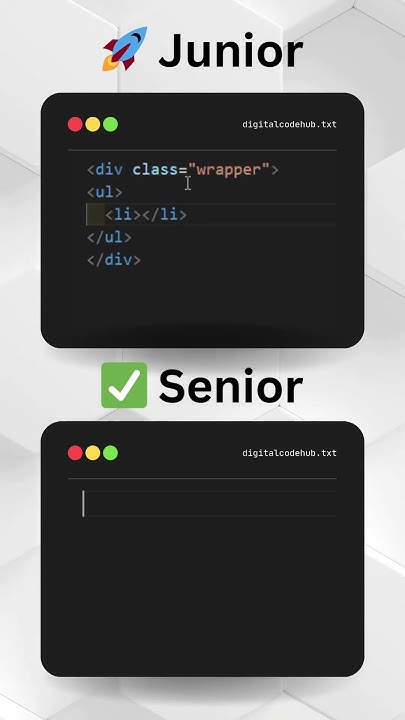 Junior Vs Senior Frontend developer - YouTube