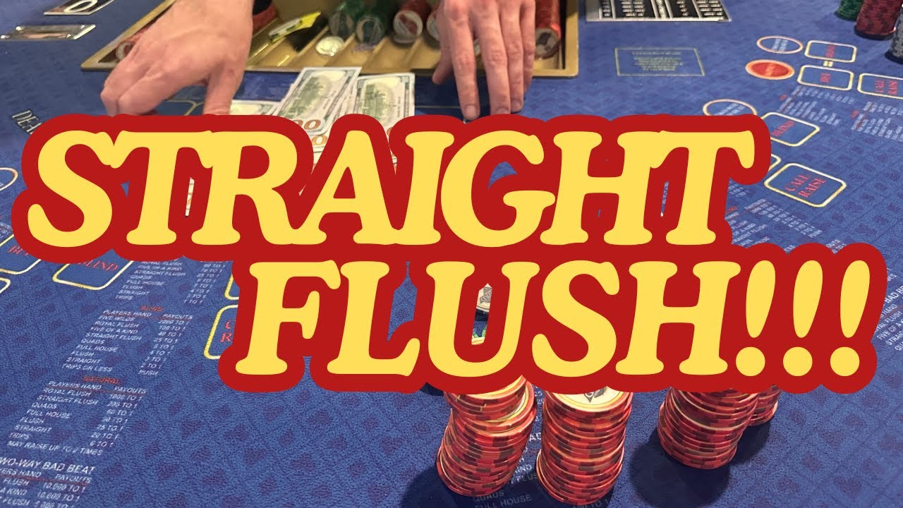 WILD CARD STUD POKER! STRAIGHT FLUSH!!! BOOM!! - YouTube