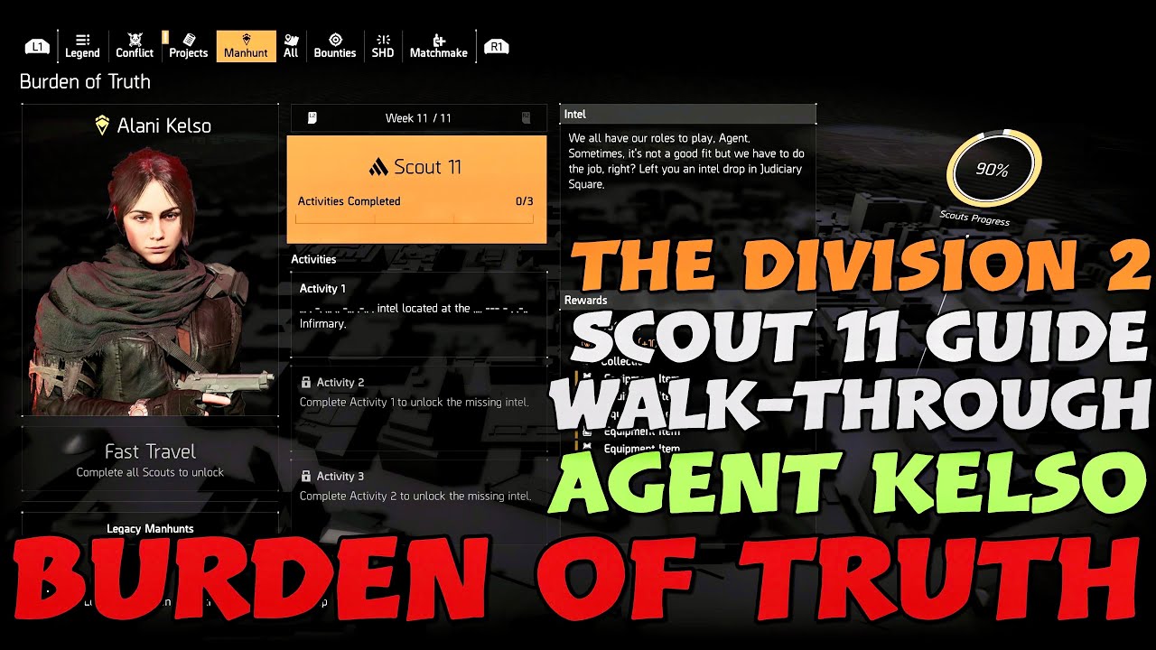 🎮 The Division 2 - Agent Kelso Scout 11 Guide / Walkthrough - Burden of ...