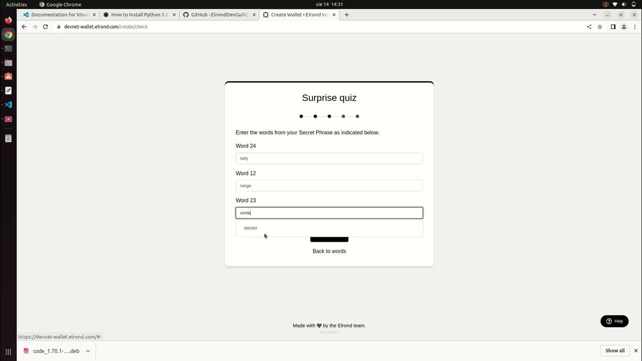 MultiversX blockchain environment configuration and interactions with smart contract - YouTube