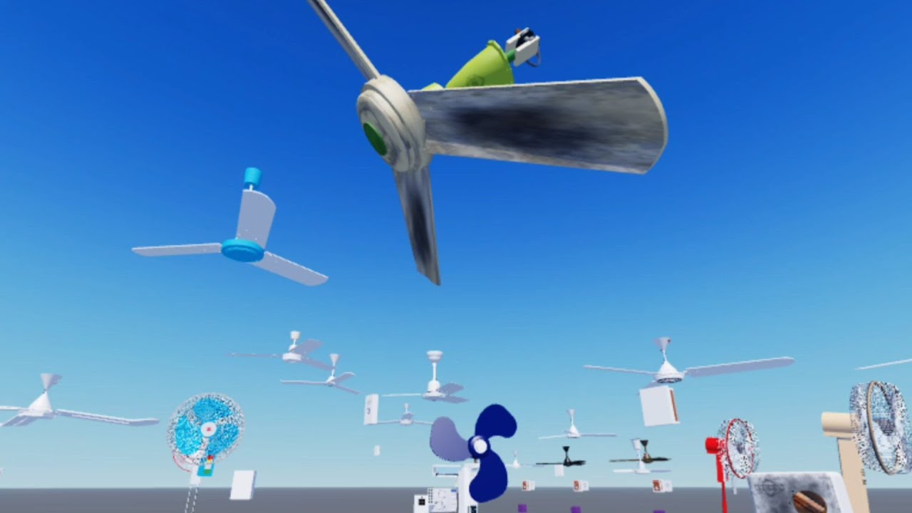 Roblox : Awesome Fans Display, Funny Fan Wobbly, Ceiling Fan Falling ...
