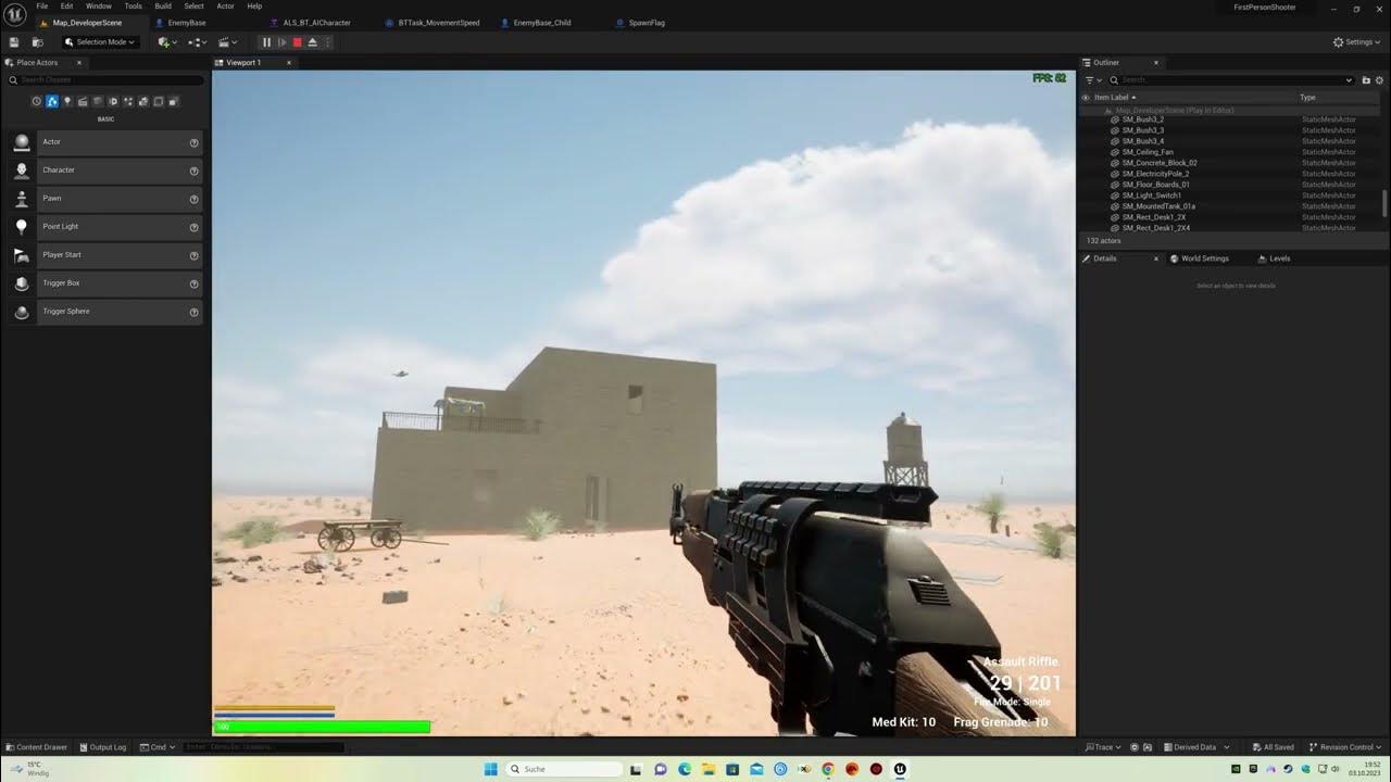 Unreal Engine 5.3 FPSTP: MSP / alsv4 Enemy AI System 7/.... - YouTube