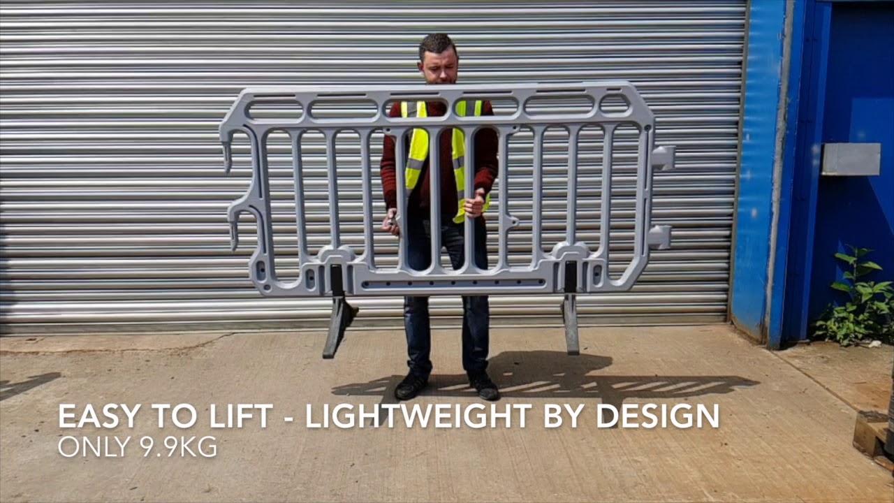Safe Fence | Plastic Crowd Control Barrier - YouTube