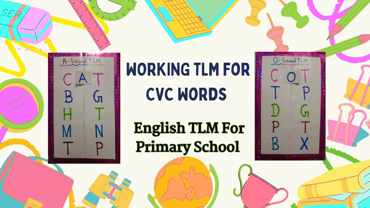 Working TLM for CVC Words | English TLM for Primary School | CVC Word ...