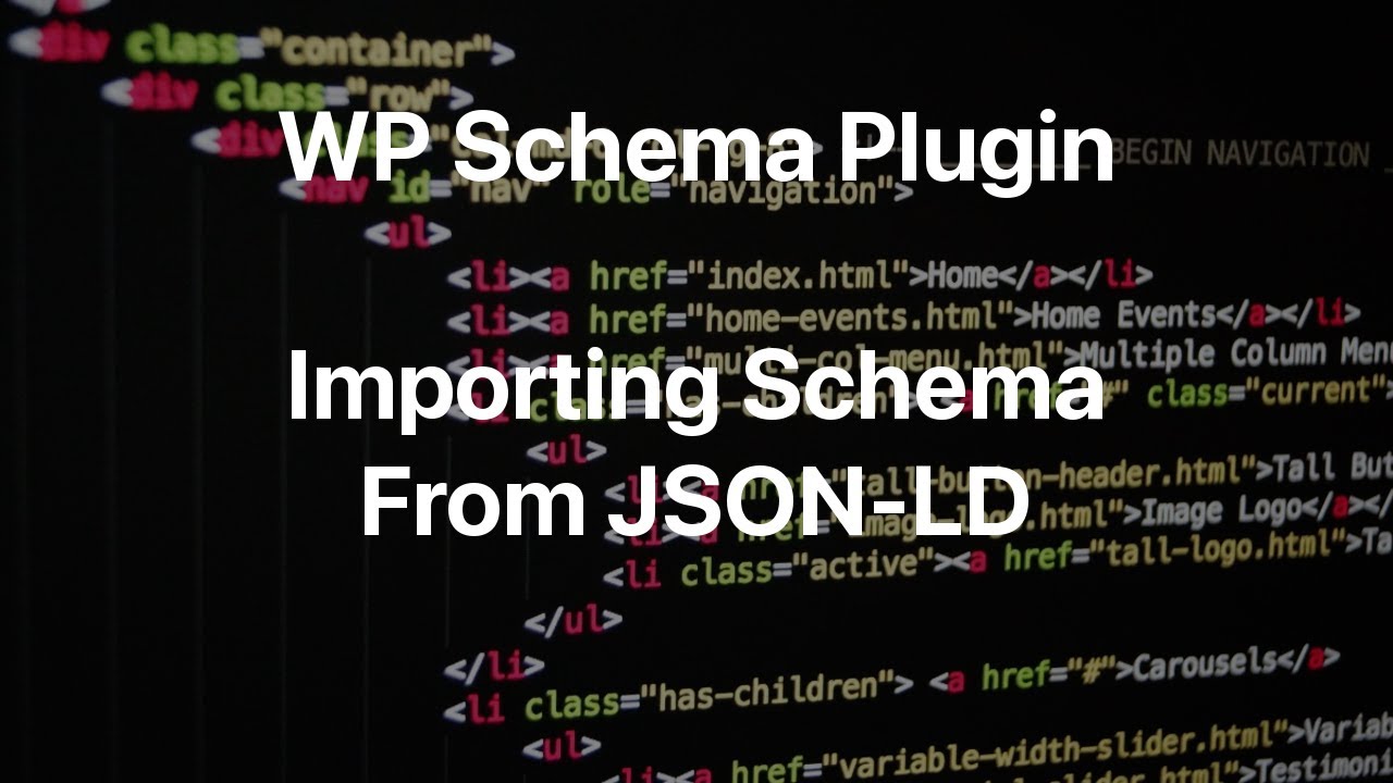 6 WP Schema Plugin Training How To Import Schema From JSON LD Code YouTube 6 WP Schema Plugin Training How To Import Schema From JSON LD Code YouTube
