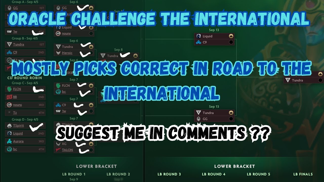 The Oracle Challenge | The International | Most Picks Correct In Road ...