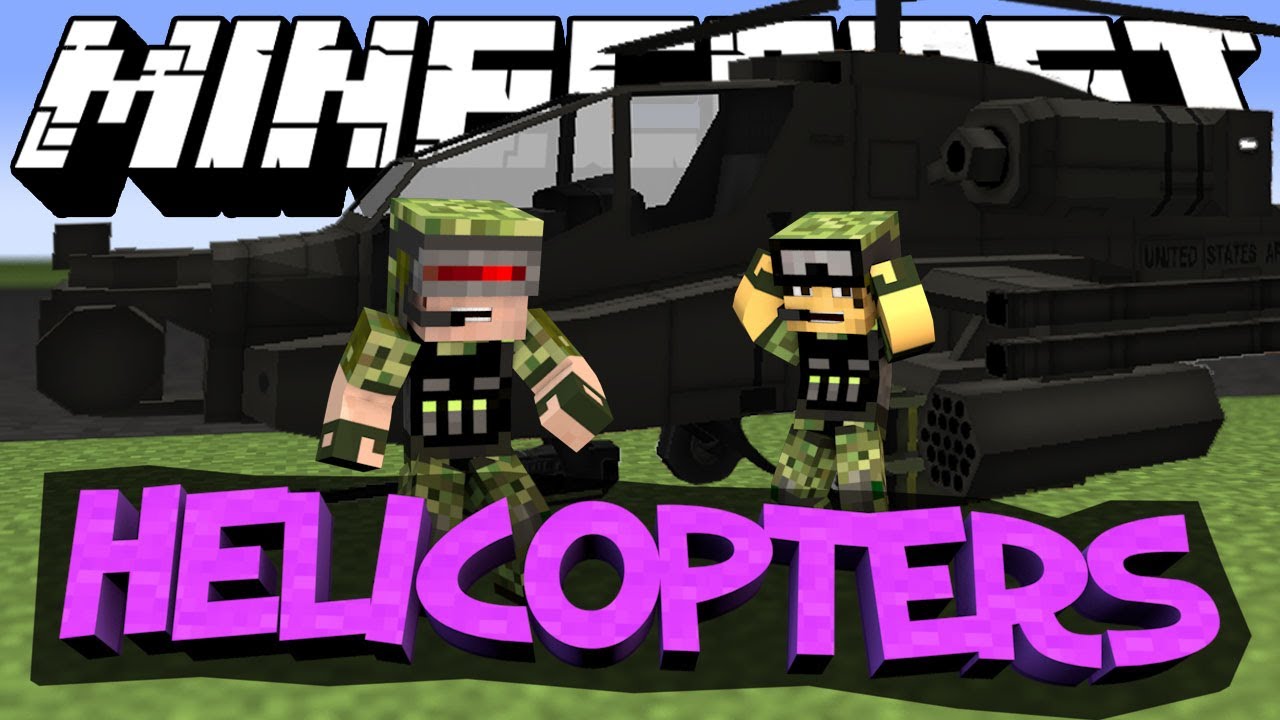 Minecraft Mod Showcase : Helicopter Mod - YouTube