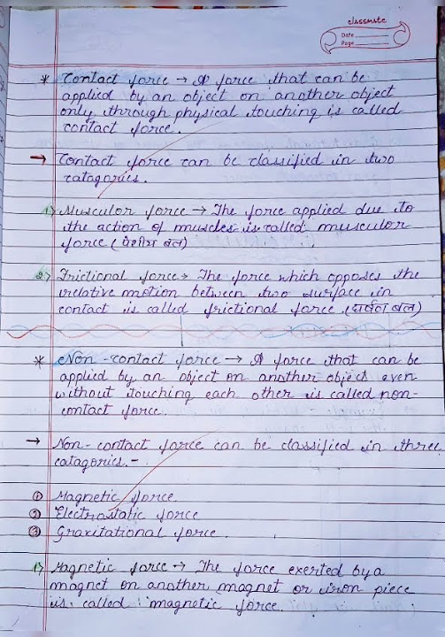 Class 8 Science Chapter 8 FORCE And PRESSURE Notes Science Chapter class-8-science-chapter-8-force-and-pressure-notes-science-chapter