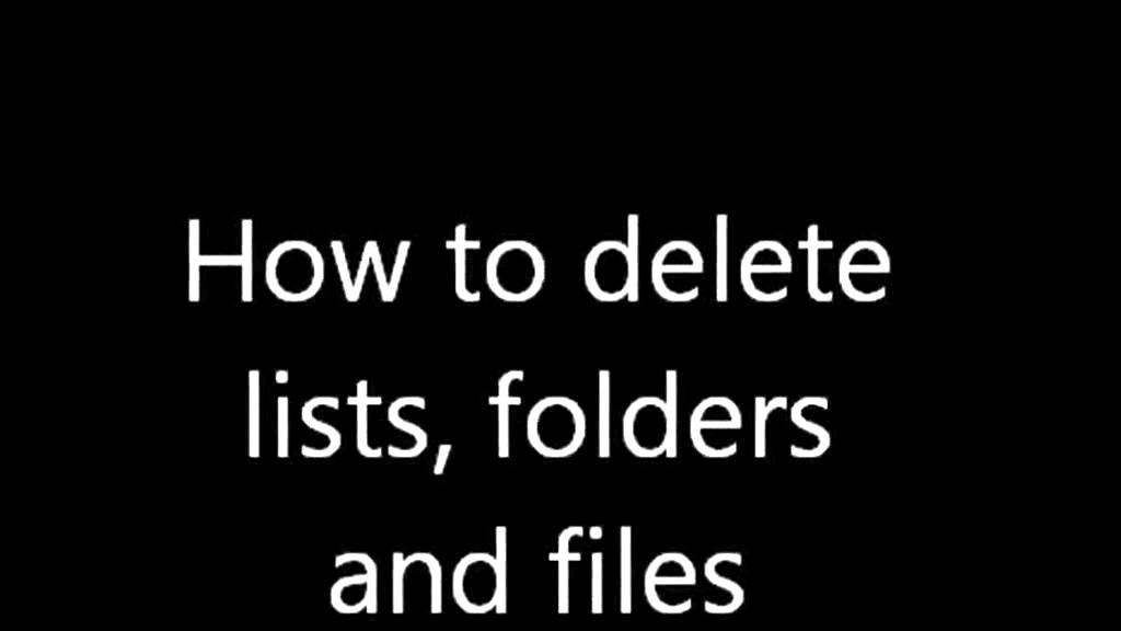 The scaff list app. How to delete folders, files and lists. - YouTube