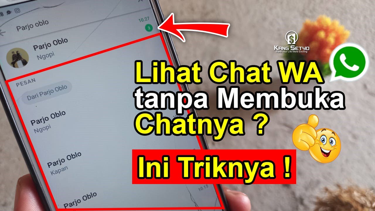 Cara Melihat Chat Wa Tanpa Membuka Chatnya - YouTube