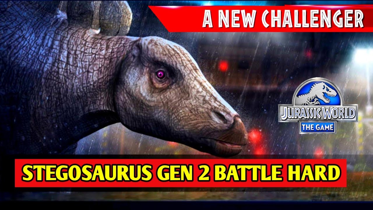 UNLOCKED STEGOSAURUS GEN 2 BATTLE CHALLENGER | Jurassic World The Game ...