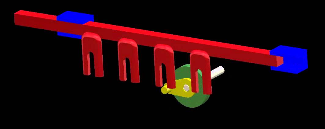 Linear geneva mechanism - YouTube