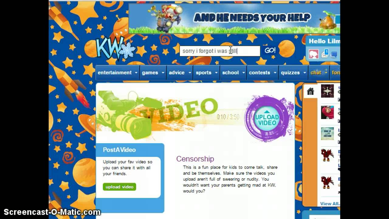 Playing on kidzworld - YouTube