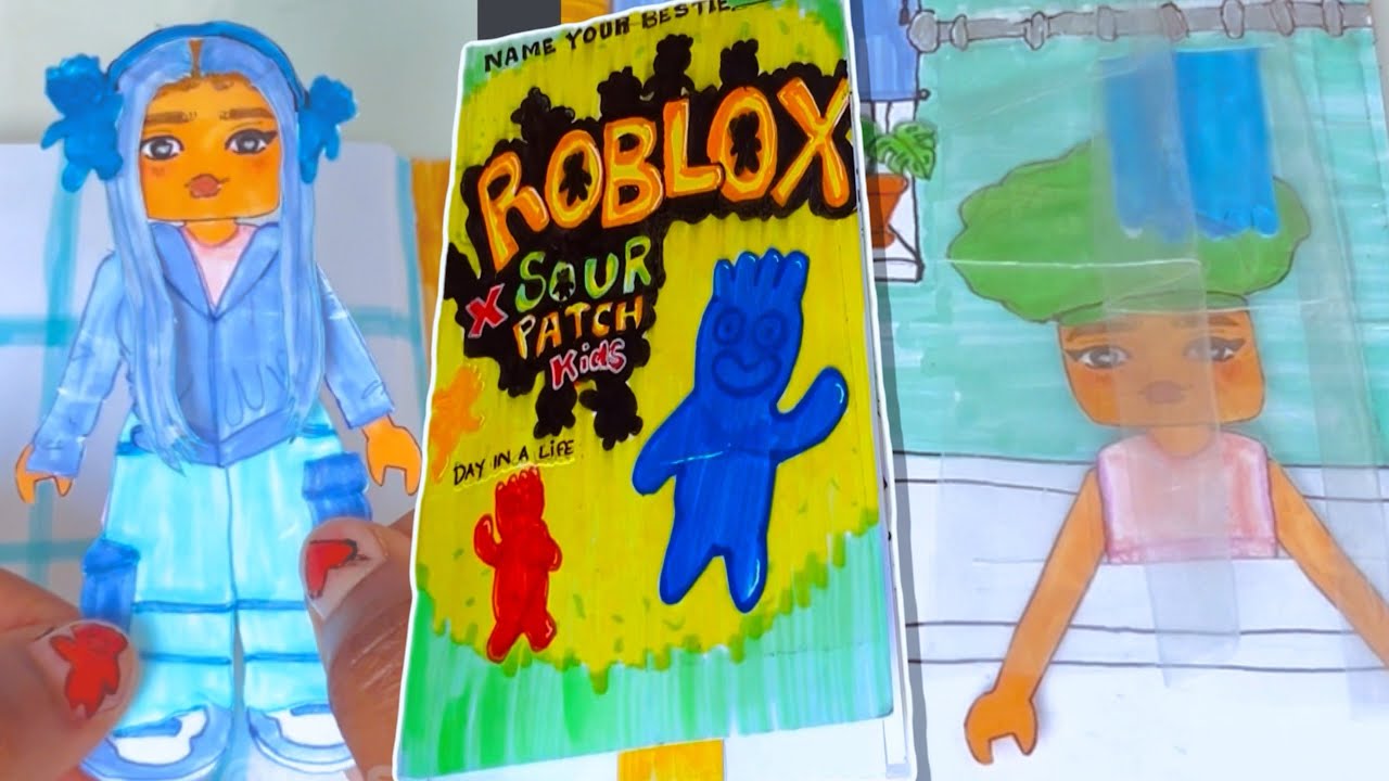 Roblox Skincare ️Sour Patch Kids paper diy PLAYBOOK 🍬 - YouTube