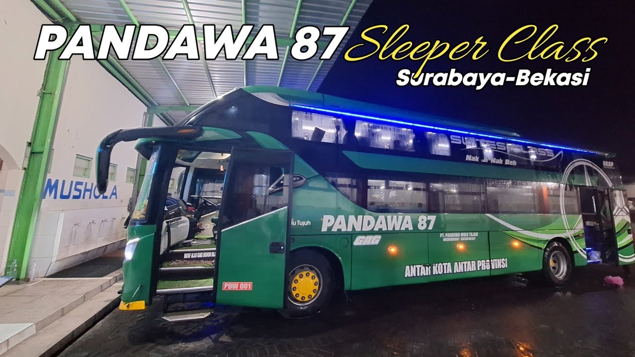 Ditemani Hujan Deras ‼️ Trip PANDAWA 87 Sleeper Class Surabaya Bekasi - YouTube