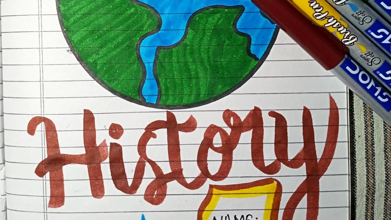 History Front Page Design 📄💖 | Easy Cover Page Design | Front Page ...