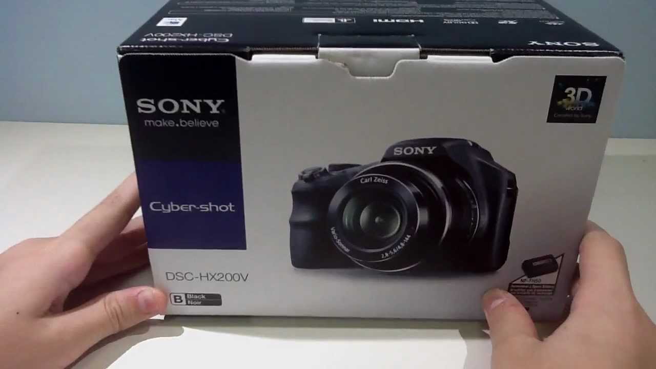 Unboxing New Sony DSC-HX200V 18.2M Digital Camera 3-D 60X zoom - YouTube