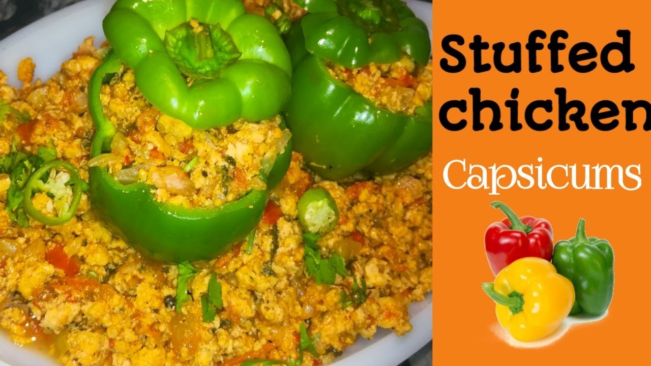 Stuffed chicken shimla mirch recipe - how to make stuffed capsicums ...
