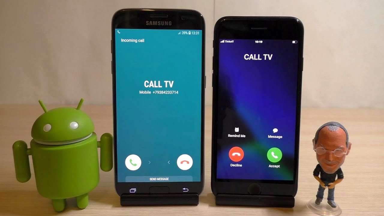 Samsung Galaxy S7 & iPhone 7 Incoming Call - YouTube