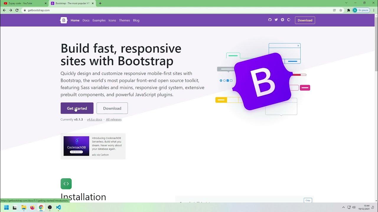 Bootstrap 5 getting started - YouTube
