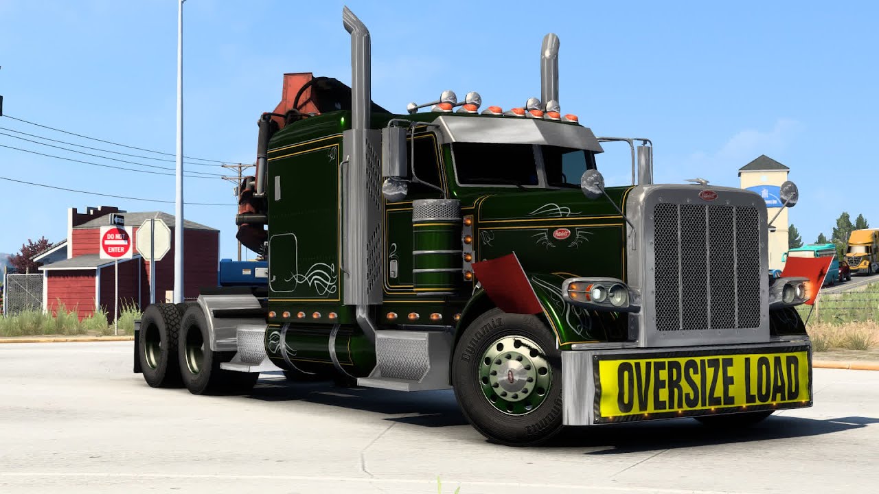 1142 / ATS 1.46 / Peterbilt 389 / "oversize load" в штат Монтана. - YouTube