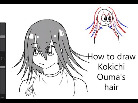 how to draw ouma's hair - YouTube