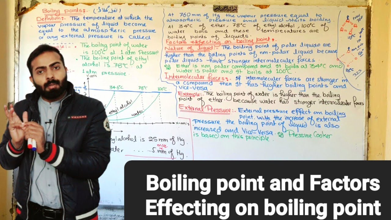 Boiling point and Factors Effecting on boiling point | ch#5 | 9th Class ...