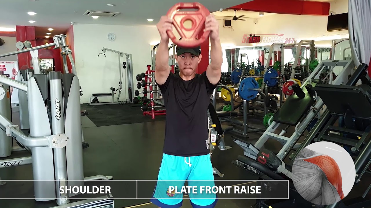 Shoulder front - Plate front raise - YouTube