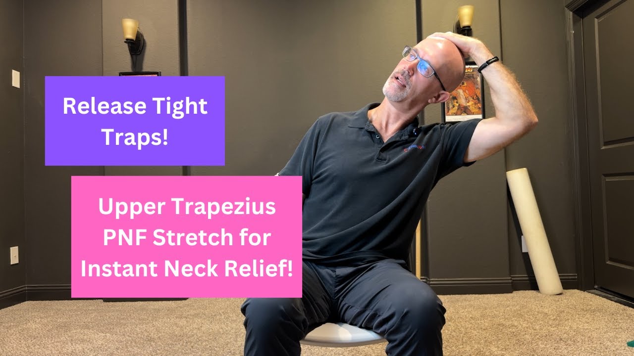 Upper Trapezius PNF Stretch | Relieve Shoulder and Neck Tightness - YouTube