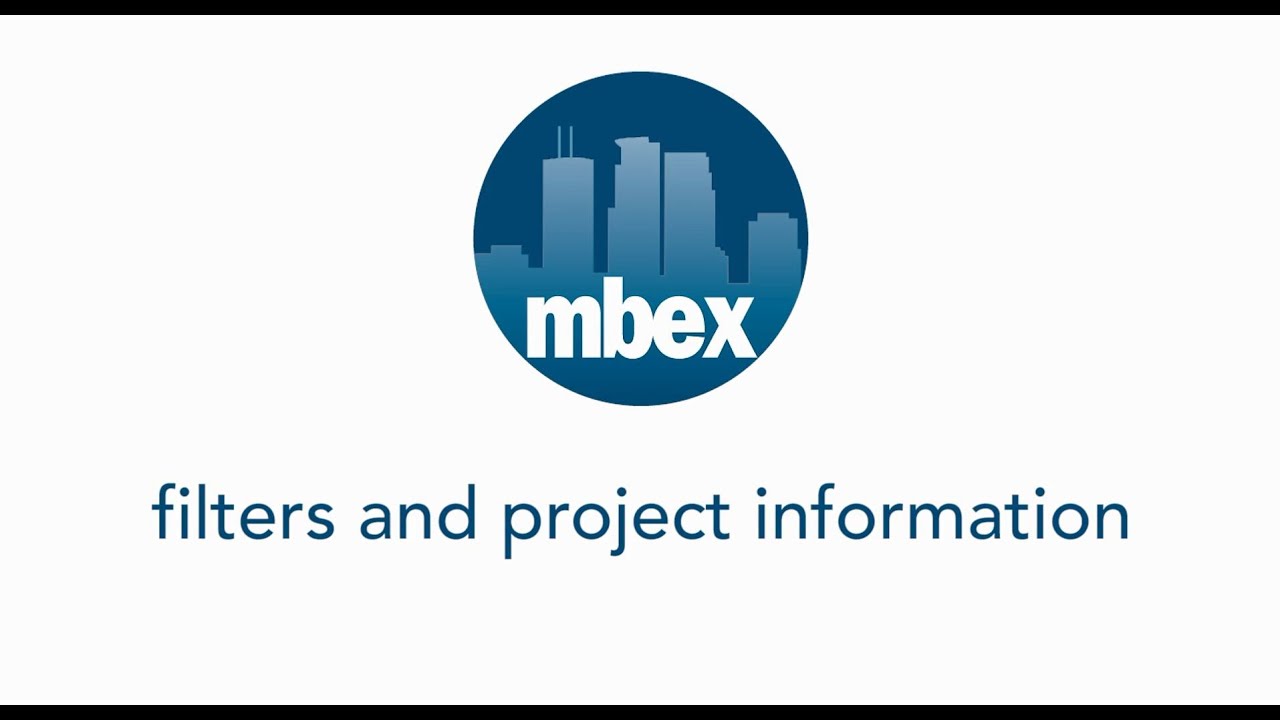 MBEX Online Plan Room Tutorial: Filters and Project Information - YouTube