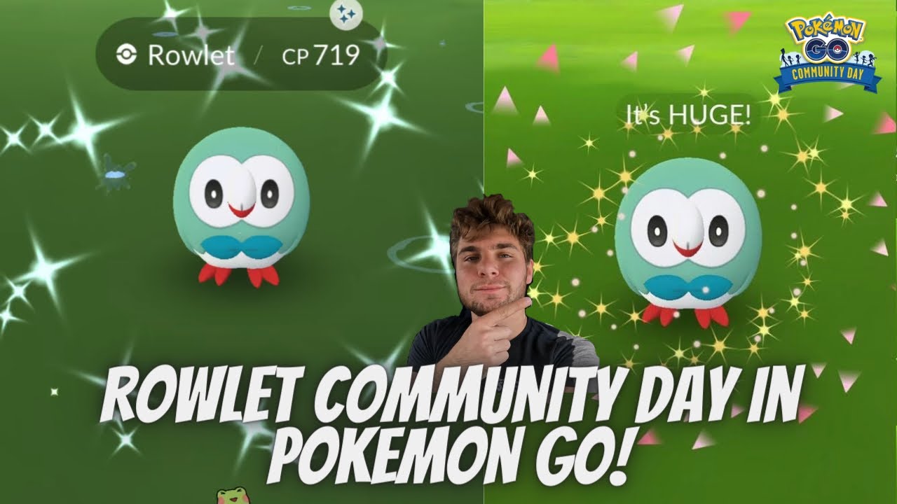 Rowlet Community Day In Pokemon Go! - YouTube