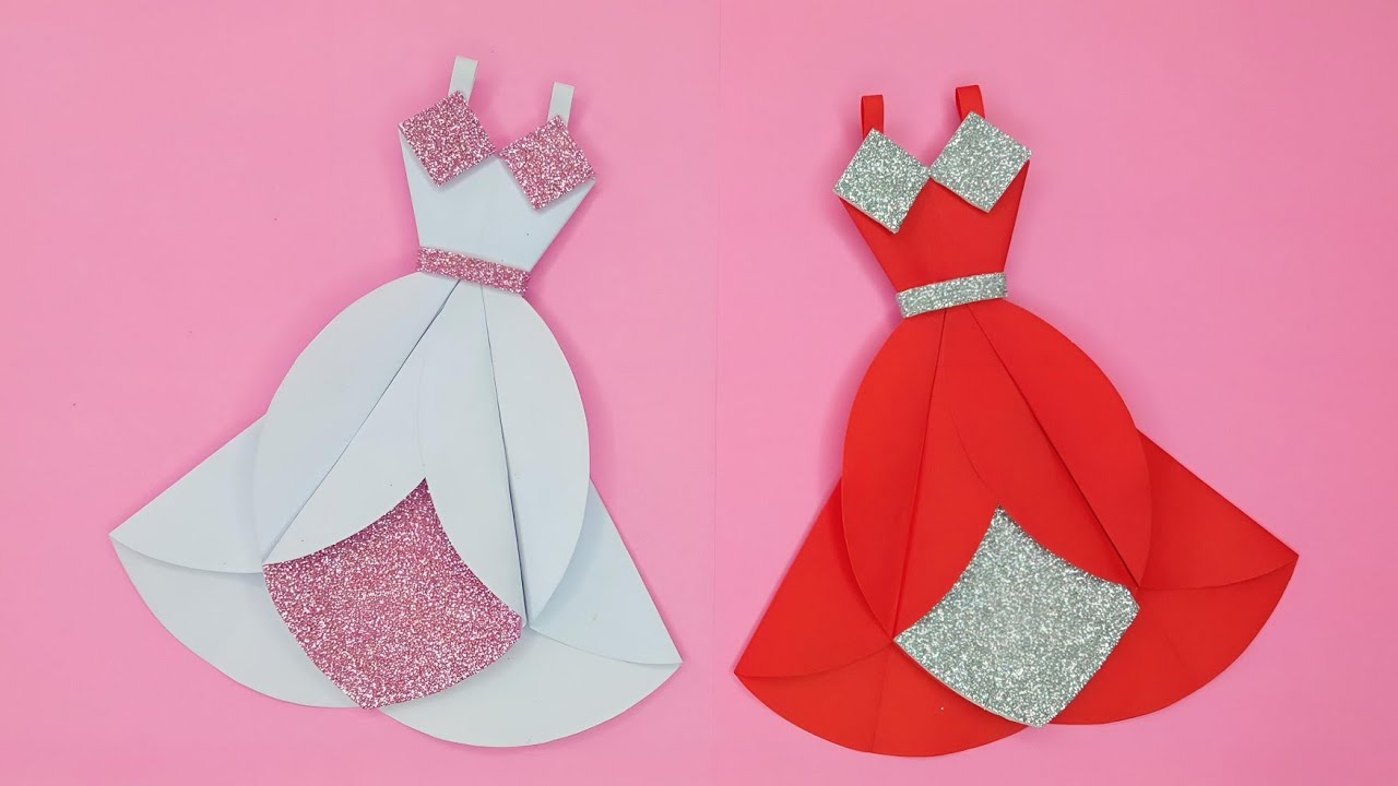 How to make a Paper dress // Gorgeous DIY Paper Wedding Gown //origami ...