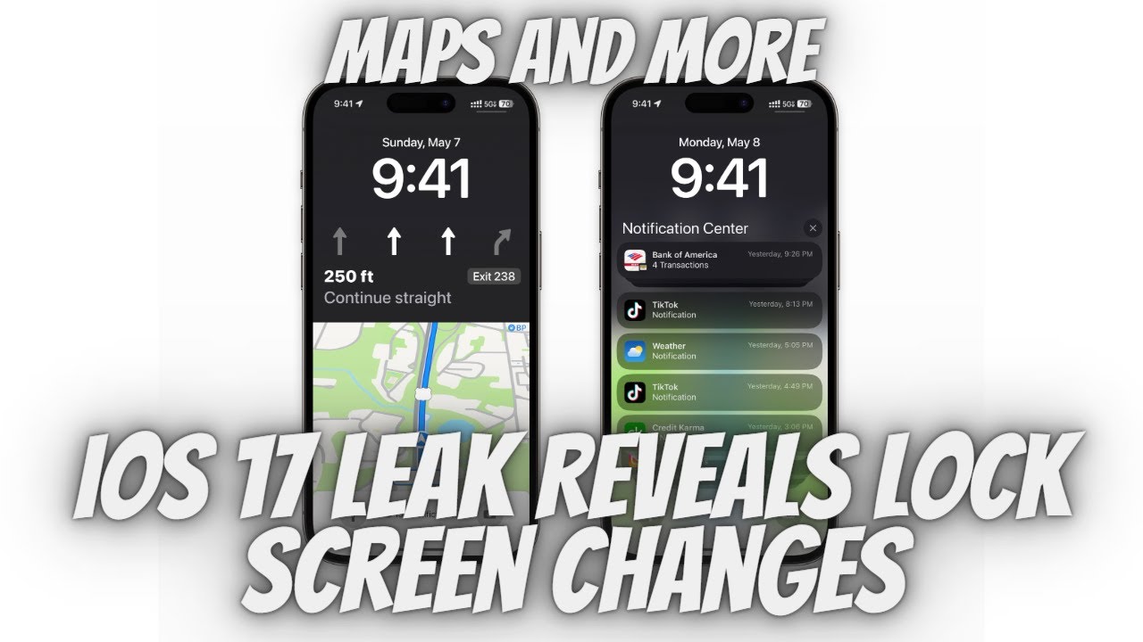 iOS 17 Leak Reveals Lock Screen Changes: Maps and more - YouTube