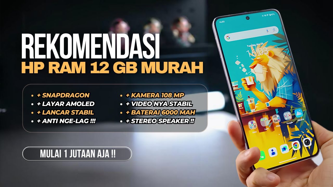 7 Rekomendasi HP RAM 12GB TERMURAH AKHIR TAHUN 2024 - YouTube